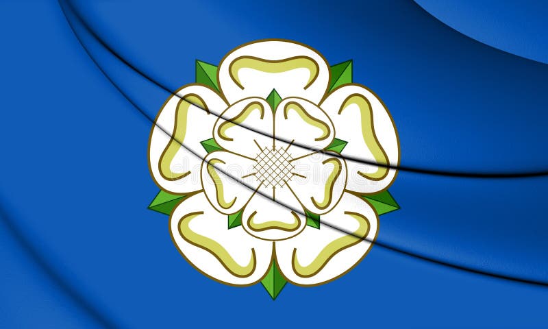 Flag of Yorkshire, England. 3D Illustration Stock Illustration ...