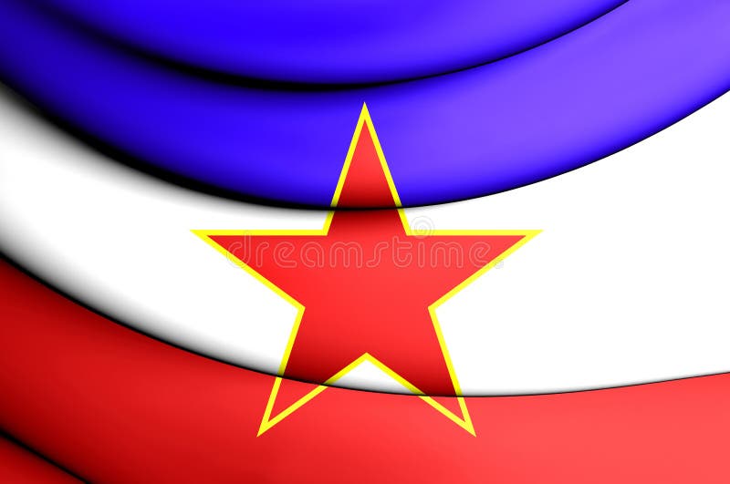 Flag of Yugoslavia stock illustration. Illustration of sfry - 113588685