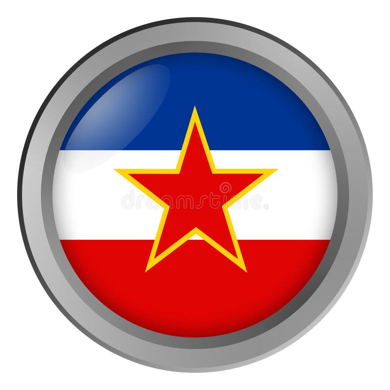 Yugoslavia Round Flag Icon. Round World Flags Vector Illustration Icons ...