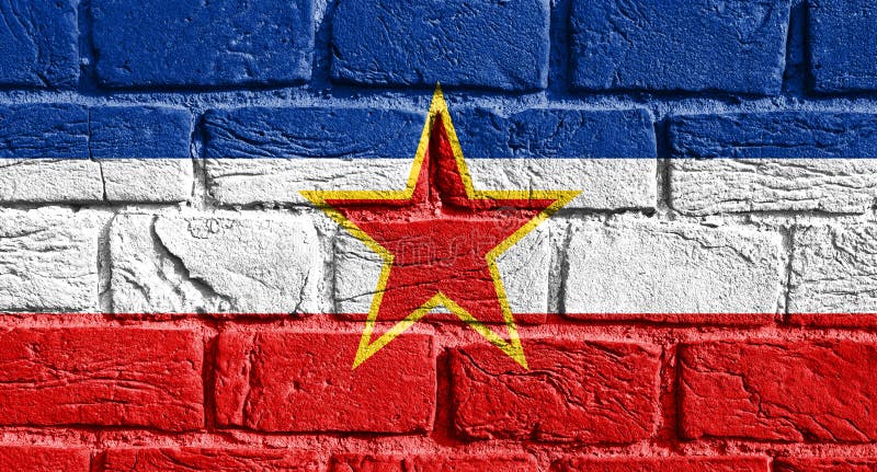 Flag of Yugoslavia on the Wall Stock Photo - Image of patriotic ...