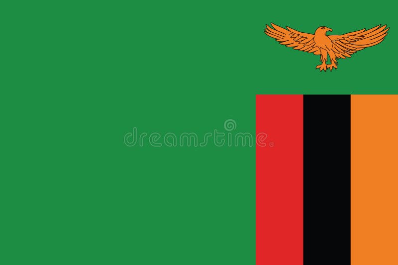 Flag of Zambia stock vector. Illustration of design - 218777891