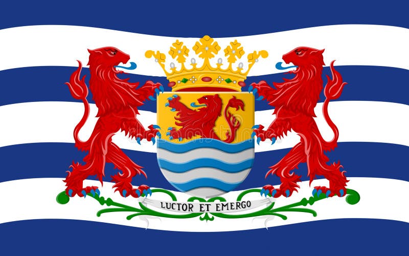 Flag of Zeeland, Netherlands Stock Illustration - Illustration of ...