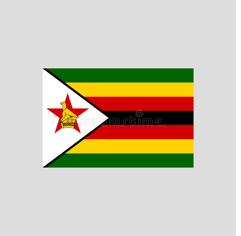 Flag of Zimbabwe Color Line Element. Vector Element for Web Page Stock ...