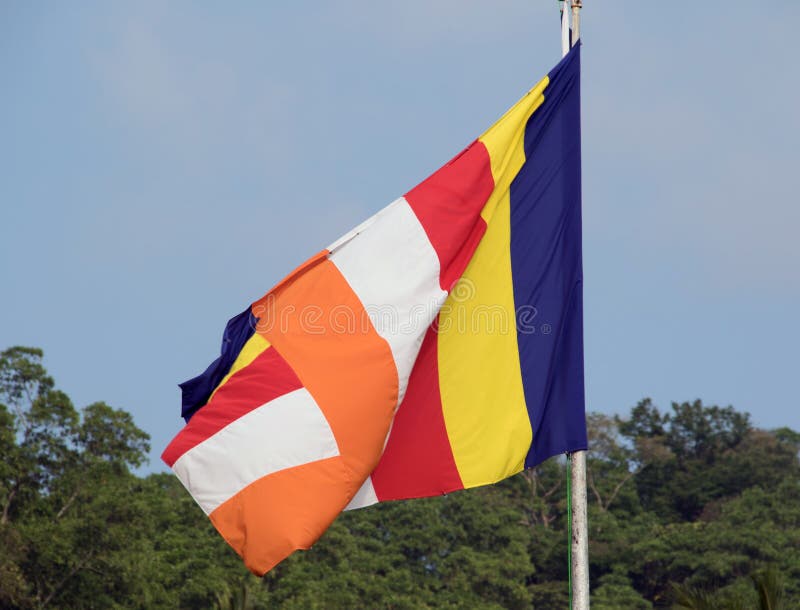 Flaga buddyzm obraz stock. Obraz złożonej z buddyzm, wiek - 76403117