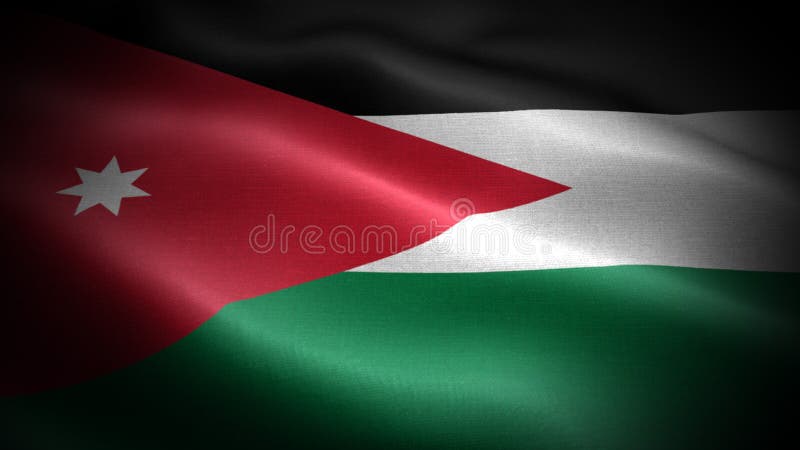 Flaga Jordanu. Symbole Flagi Jordanu. Ilustracji - Ilustracja złożonej ...