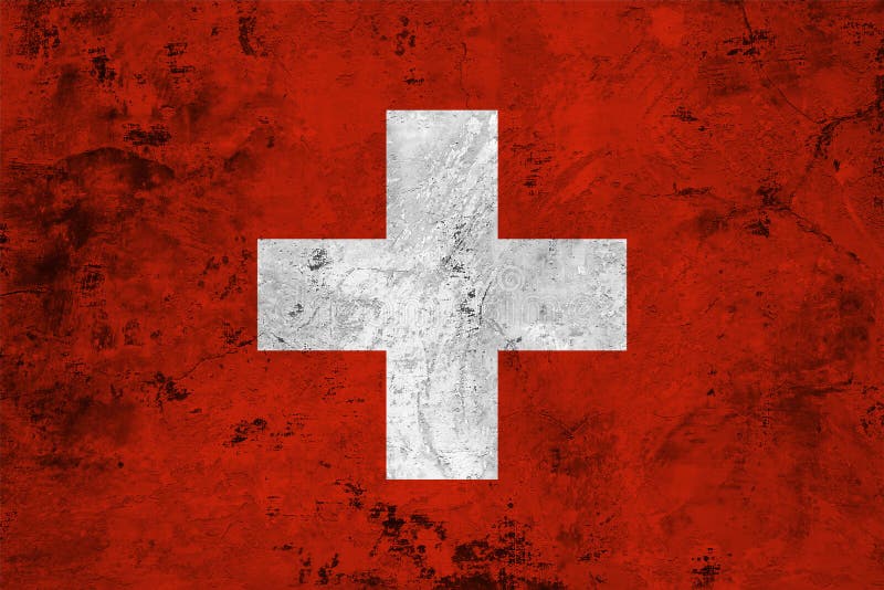 Flagga Av Det Schweiz Slutet Upp Stock Illustrationer - Illustration av ...