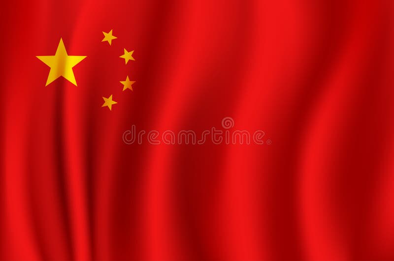 Flagga Av Kina I Formatet 3d Vektor Illustrationer - Illustration av ...