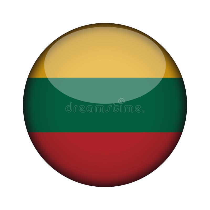 Flagga I Glansig Rund Knapp Av Symbolen Vektor Illustrationer ...