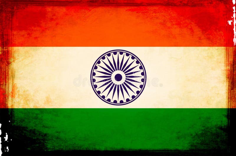 Indien flagga stock illustrationer. Illustration av nation - 23176263