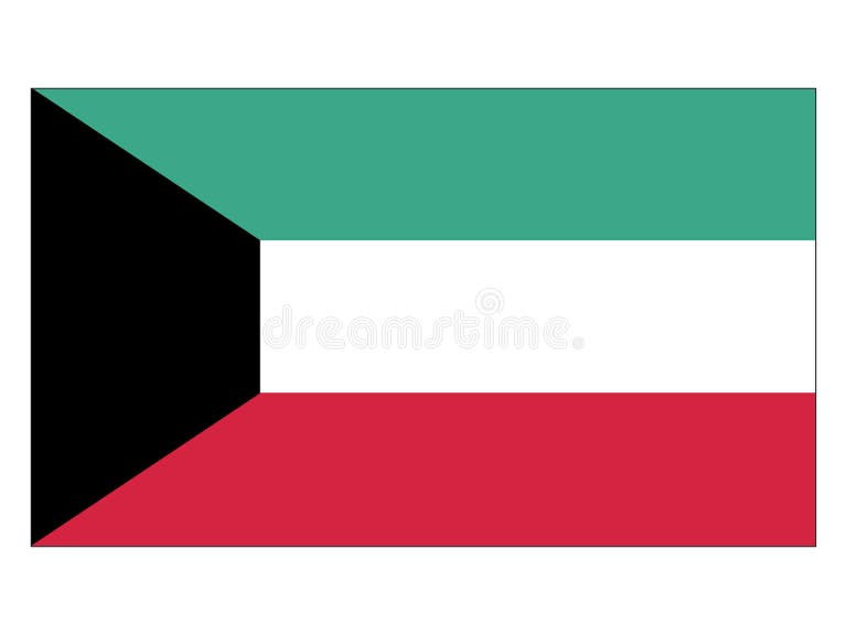 Flagga kuwait vektor illustrationer. Illustration av land - 134106257
