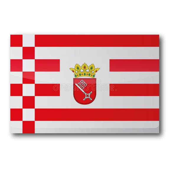 Flag of Bremen with the Key Stock Vector - Illustration of maps, emblem ...
