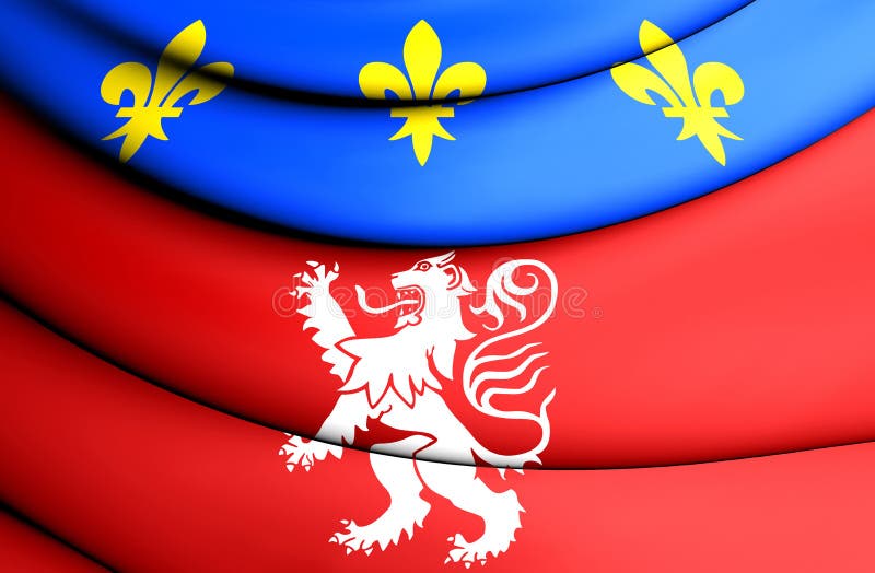 Emblem 3d Von Lyon, Frankreich. Stock Abbildung - Illustration von ...