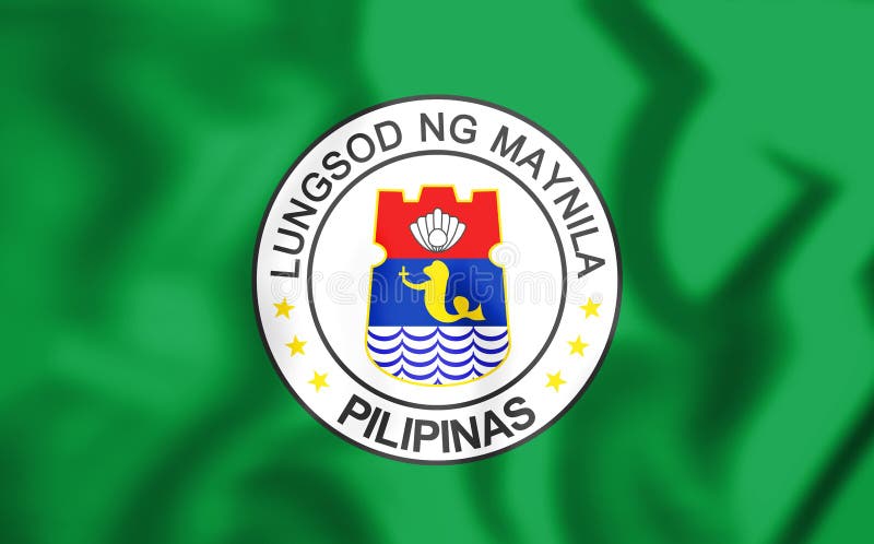Flagge 3D Von Manila, Philippinen Stock Abbildung - Illustration von ...