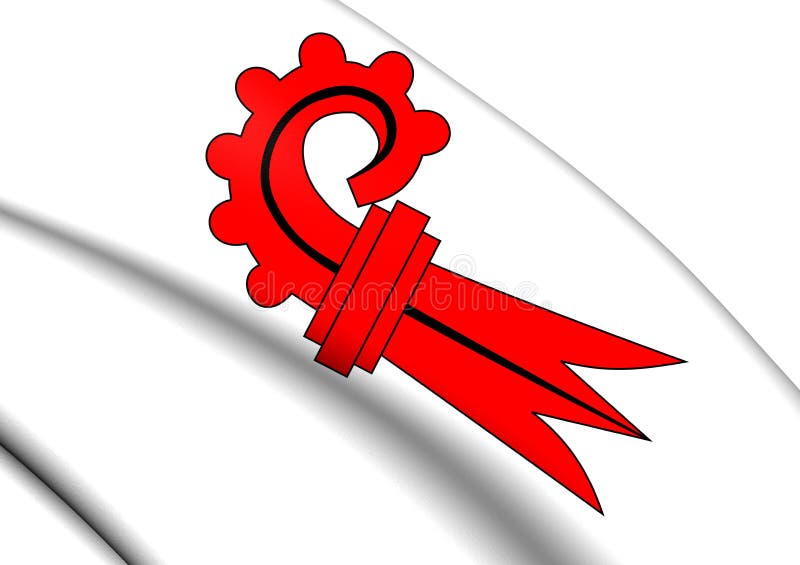 Flagge Von Basel-Landschaft, Die Schweiz Stock Abbildung - Illustration ...