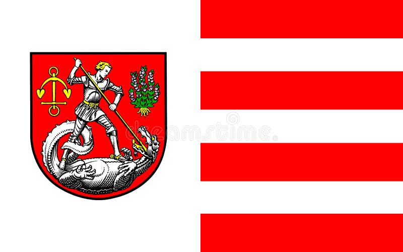 Flagge Von Heide in Schleswig-Holstein, Deutschland Stock Abbildung ... Flagge Von Heide in Schleswig-Holstein, Deutschland Stock Abbildung ...