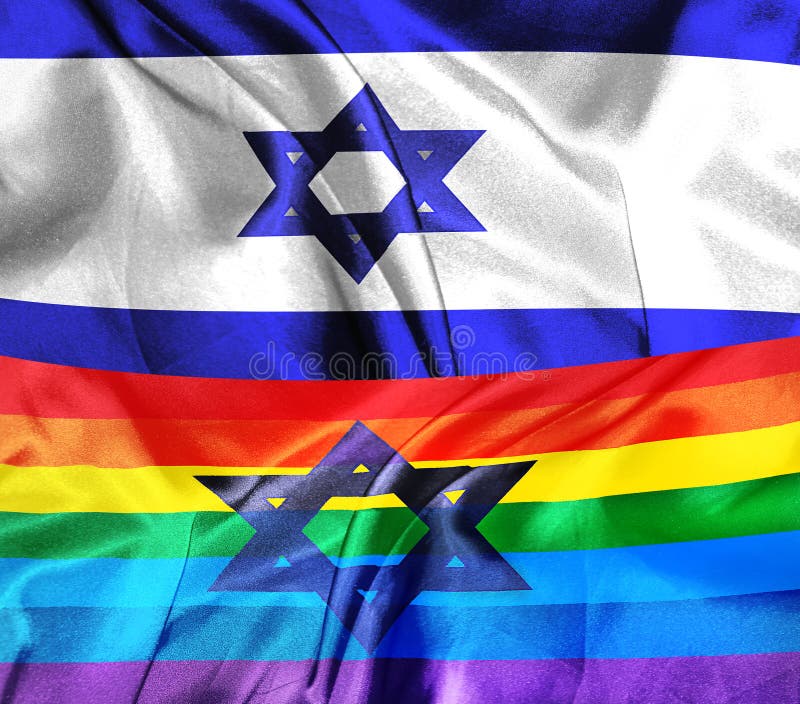 Flagge Von Israel Und Von LGBT Stockbild - Bild von fahne, bunt: 123460275