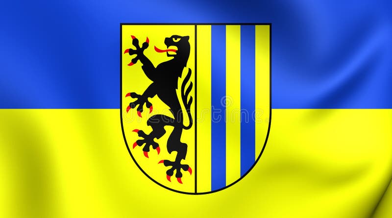 Flagge Von Leipzig, Deutschland Stock Abbildung - Illustration von ...