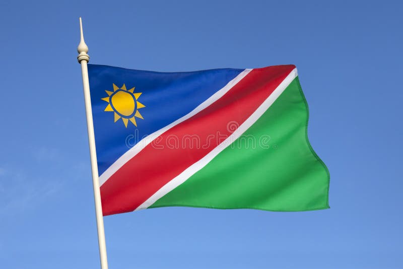Flagge Von Namibia - Afrika Stockfoto - Bild von farben, länder: 35120380