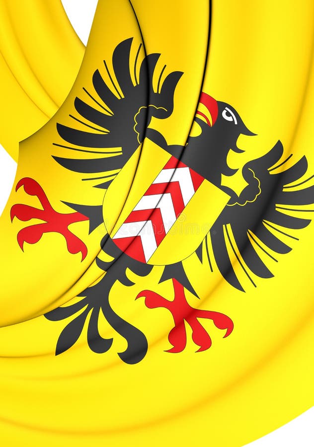 Flagge 3D Von Neuchatel-Stadt, Die Schweiz Stock Abbildung ...