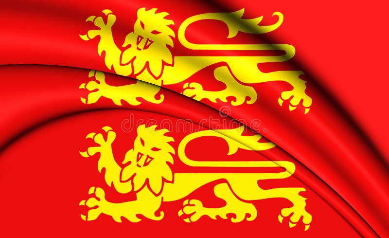 Flagge 3D Der Normandie, Frankreich Stock Abbildung - Illustration von ...