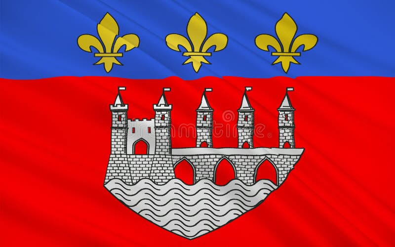 Die Flagge La Rochelle in Charente-Maritime Von Nouvelle-Aquitaine Ist ...