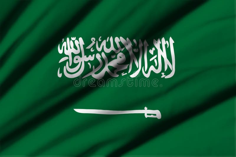 Flagge von Saudi-Arabien stock abbildung. Illustration von konzept ...