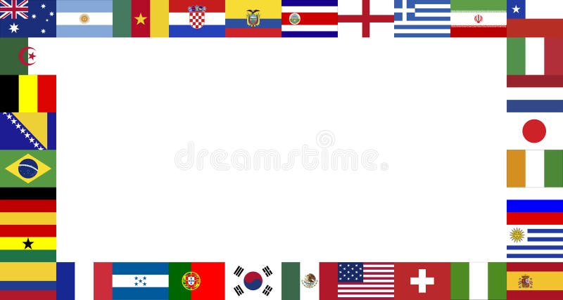 Flaggenrahmen Des Weltcup-Schlusses 2014 Stock Abbildung - Illustration ...