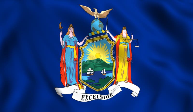 Flaggen-New- York Cityus-staats-Symbol Stockbild - Bild von finanziell ...
