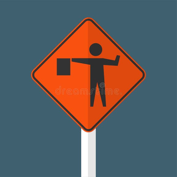 Traffic Flagger Stock Illustrations – 104 Traffic Flagger Stock ...
