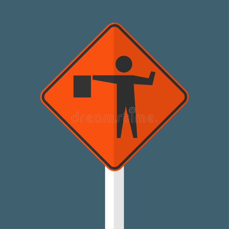 Traffic Flagger Stock Illustrations – 104 Traffic Flagger Stock ...