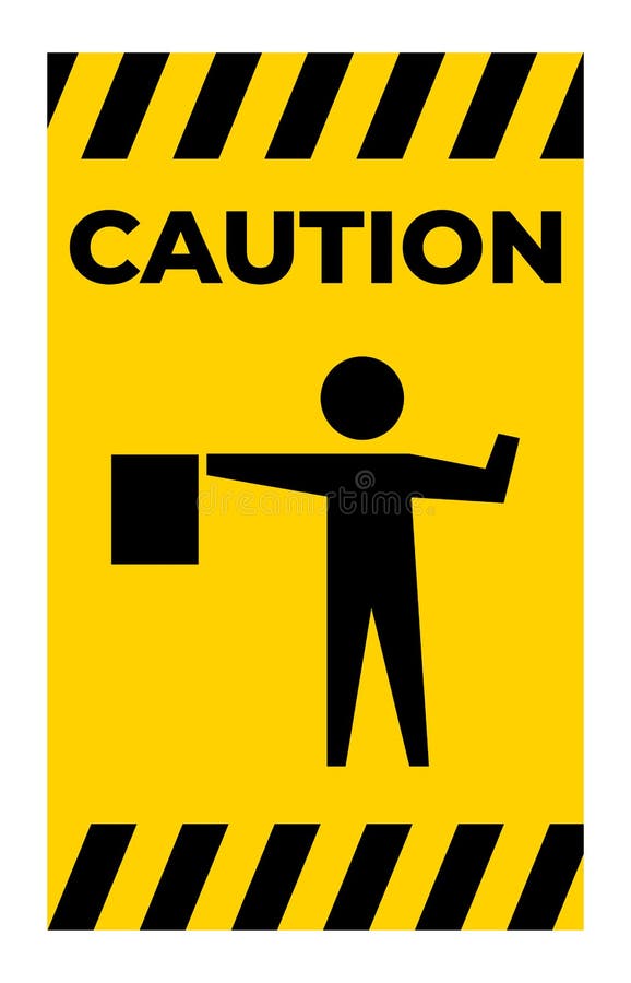 Flagger Ahead Symbol Sign Isolate on White Background,Vector ...