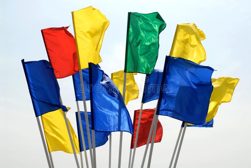 Flaggor arkivfoto. Bild av material, vind, utomhus, modell - 2901508