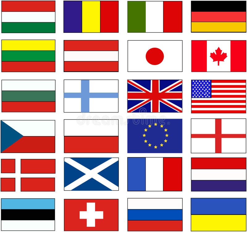 Flaggor vektor illustrationer. Illustration av kungarike - 3957085
