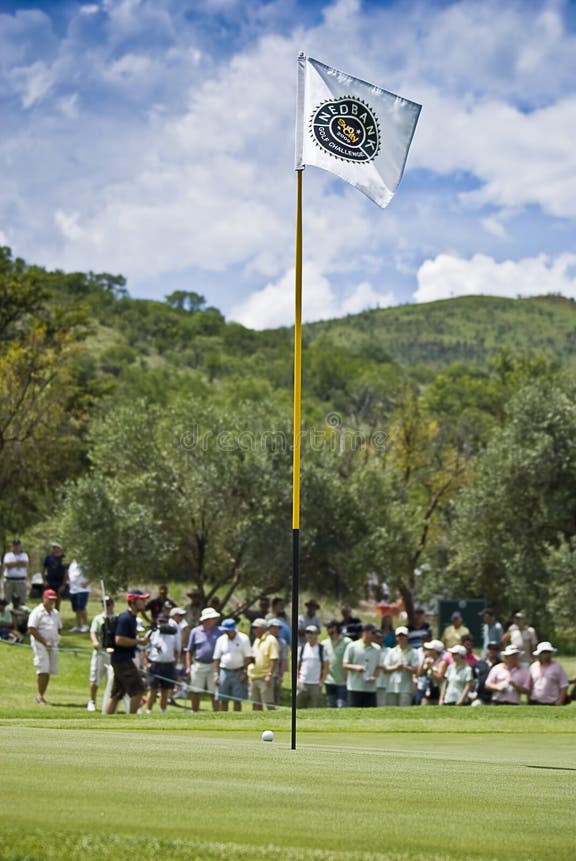 Flagpole, Ball, Green & Crowds Editorial Stock Image - Image of flag ...