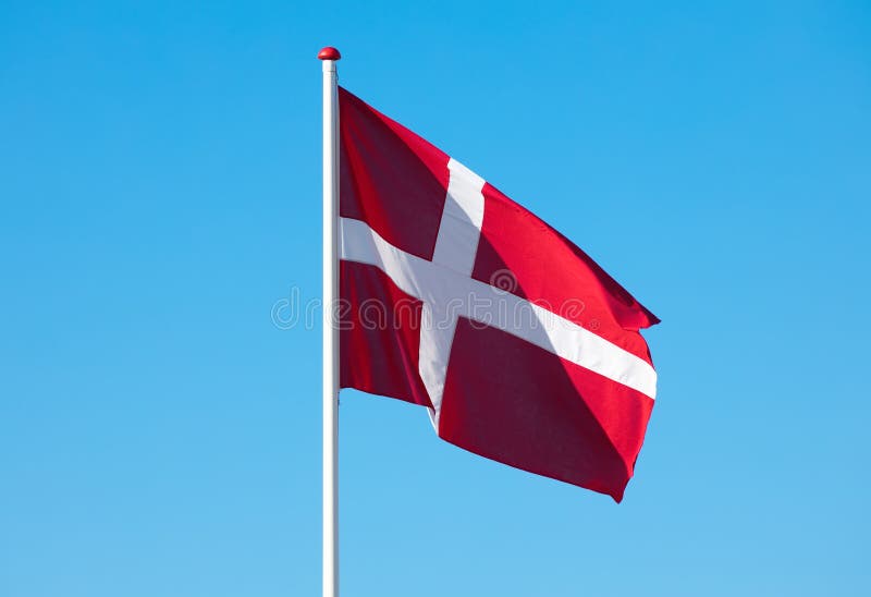 Danish flag stock photo. Image of nation, vacation, blue - 216239802
