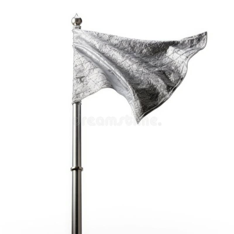 Flagpole with Shiny Bumpy Texture on White Background Image Stock ...