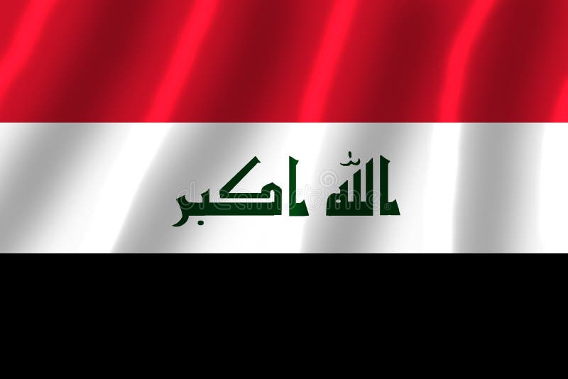 Flagr de Irag stock de ilustración. Ilustración de tres - 116290621