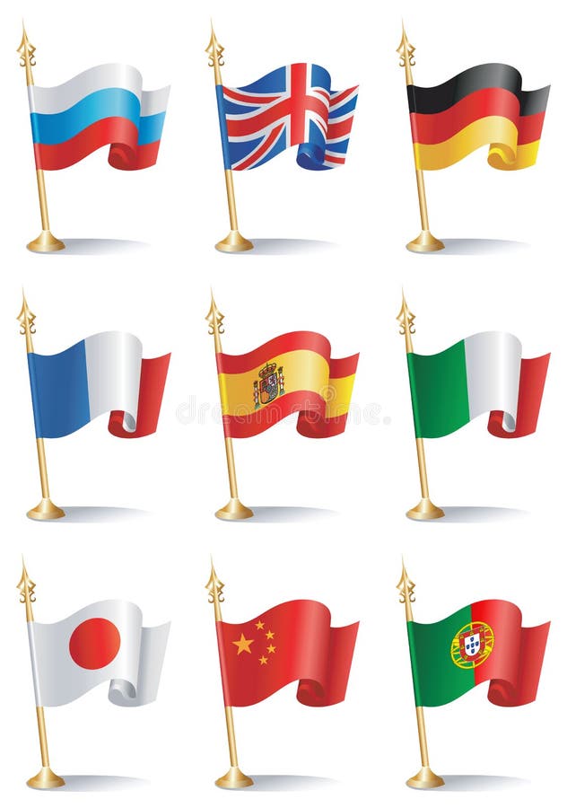 Flags stock vector. Illustration of nine, spain, state - 10988591