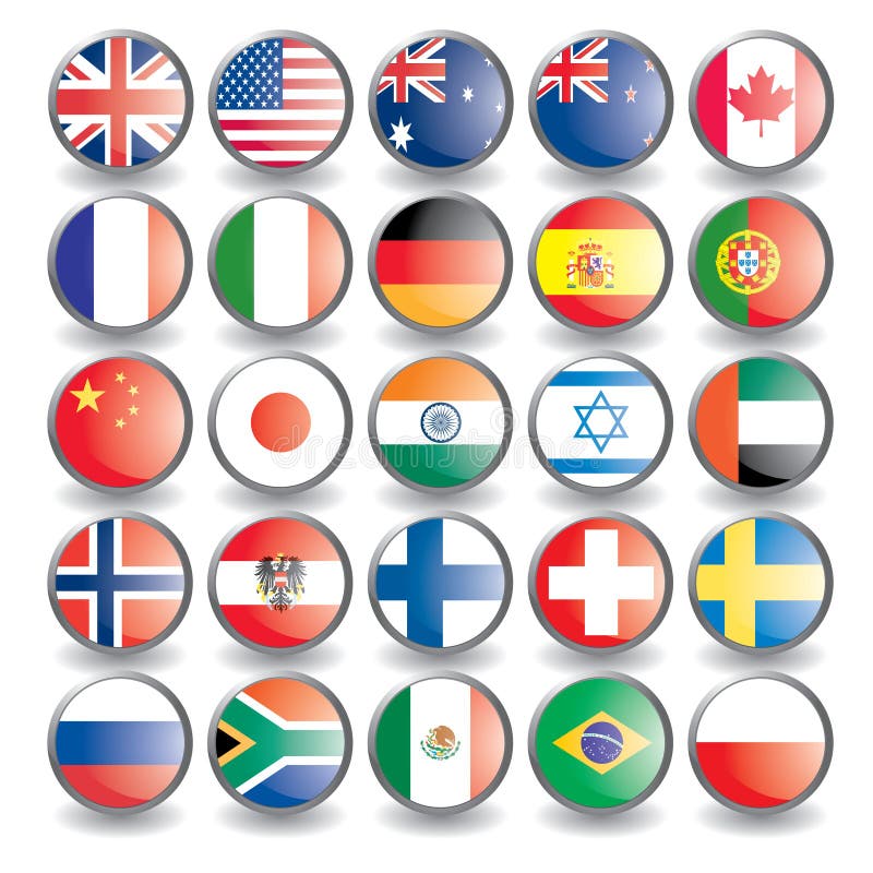 Round Frame Made of World Flags Stock Vector - Illustration of lebanon ...