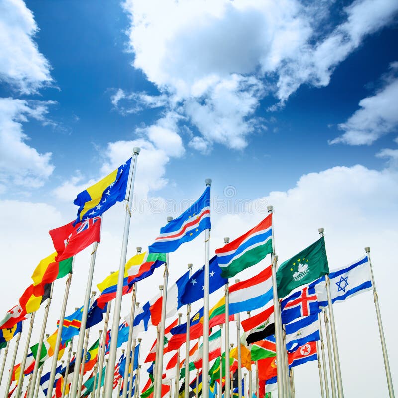 World Countries and Organizations Flags Editorial Image - Image of ...