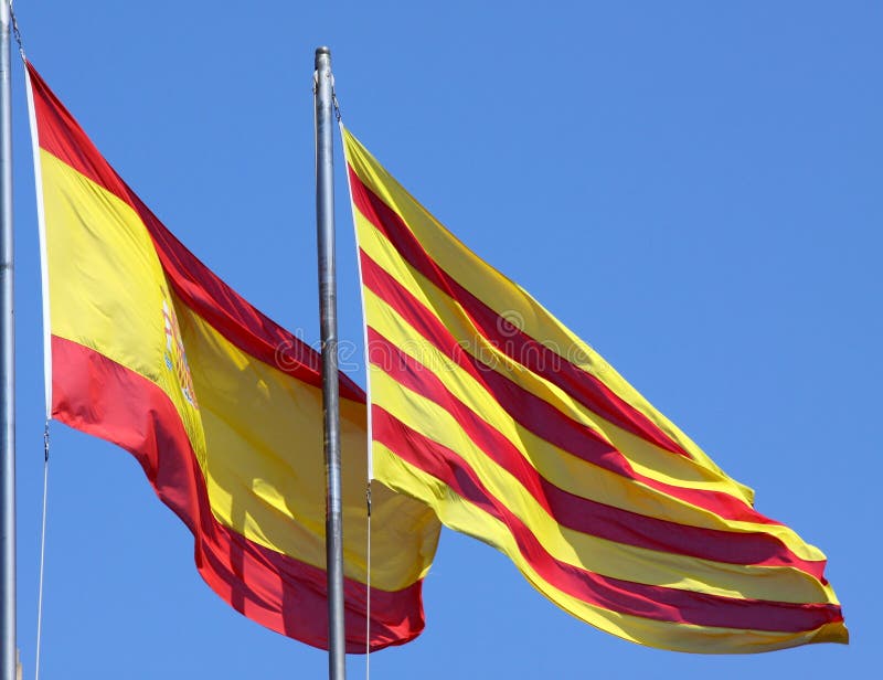Flags stock image. Image of symbol, sign, yellow, barcelona - 27143109