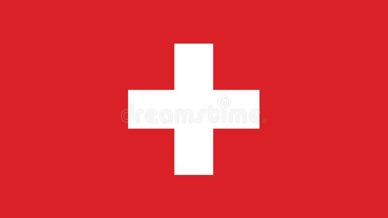 Switzerland Flag Graphic. Rectangle Swiss Flag Illustration Stock ...