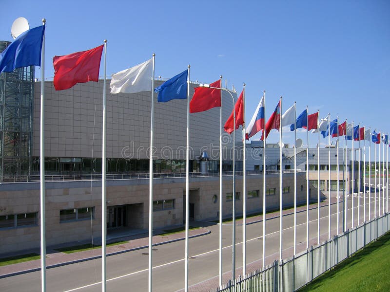 Relay for Life flags editorial stock photo. Image of remember - 14800588