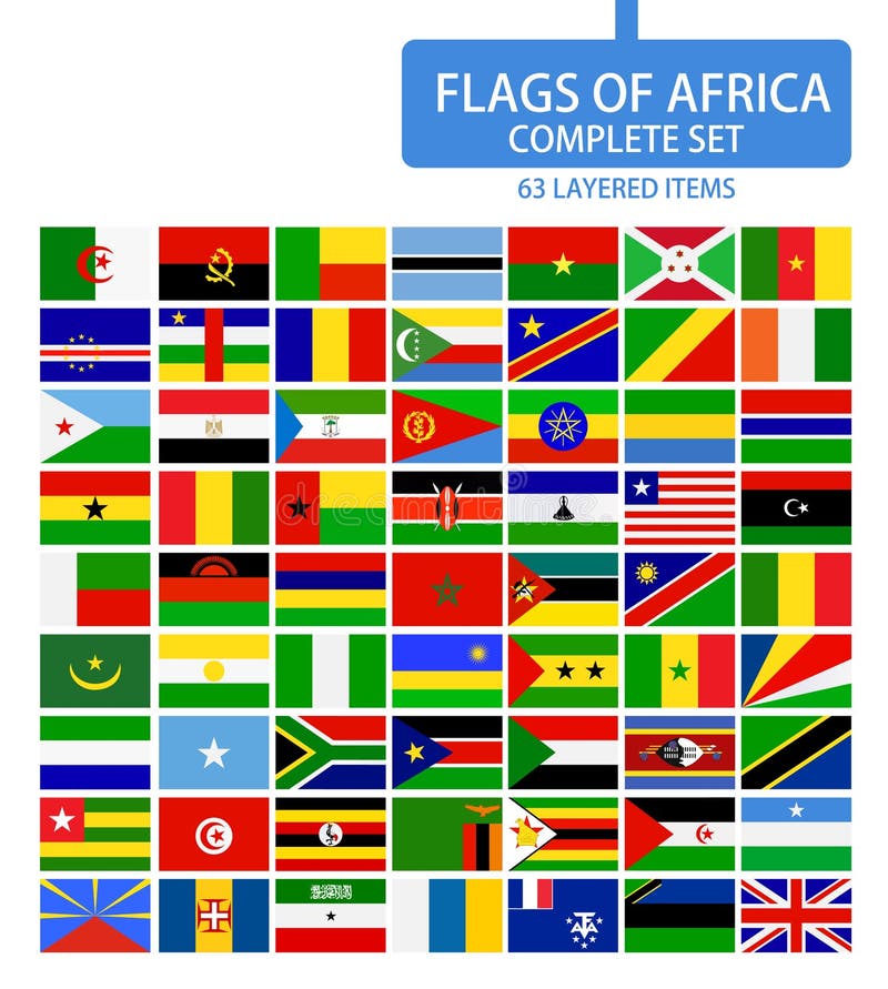 Flags of Africa Complete Set Stock Vector - Illustration of accurate ...