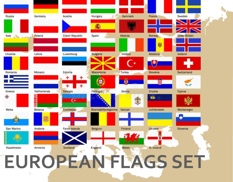 Flags of All European Countries Stock Vector - Illustration of italy ...