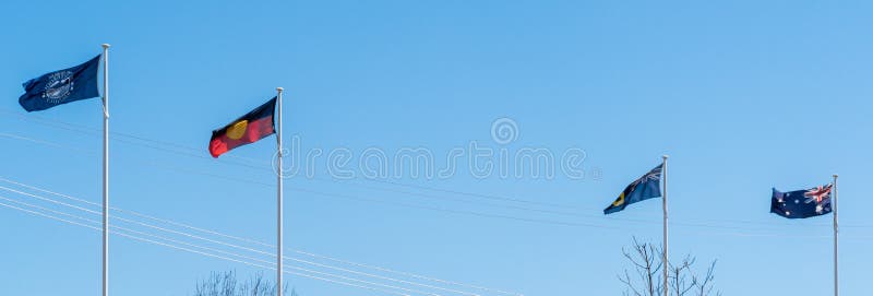 Flags Amongst a Deep Blue Sky in Donnybrook WA Editorial Photo - Image ...