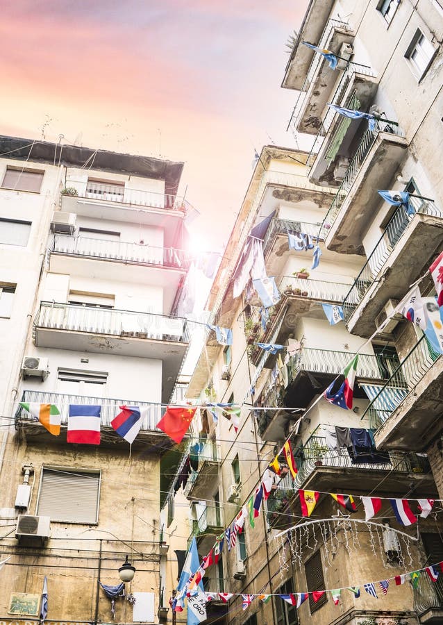 Flags from Around the World Hanging on Rope in the Spanish Quarter in ...