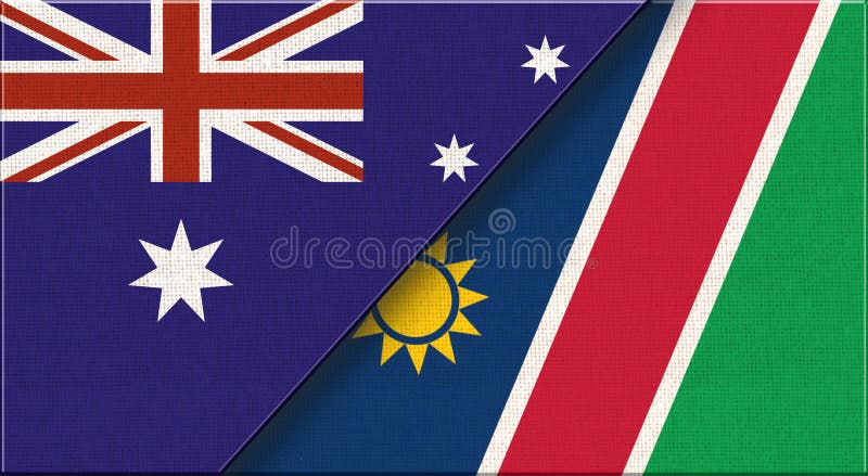 Flags of Australia and Namibia. Flags Together Australian and Namibian ...
