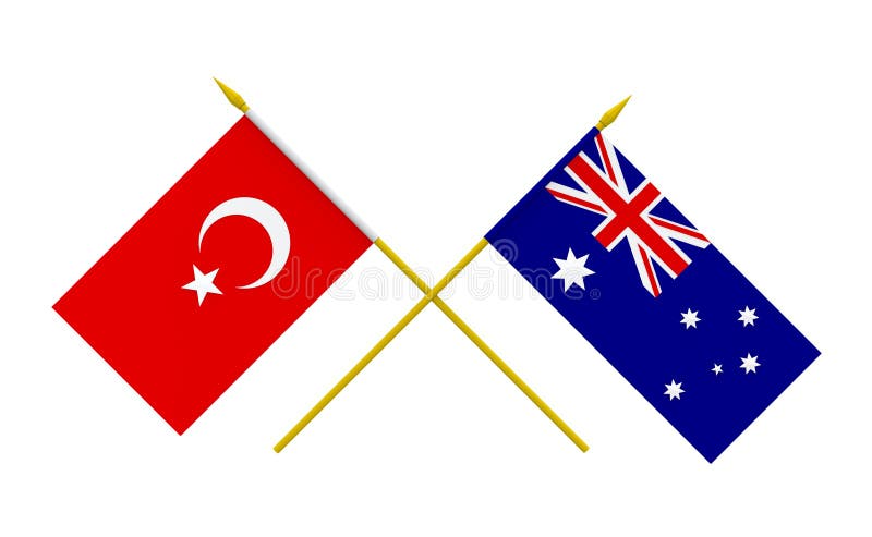 Flags, Australia and Turkey Stock Illustration - Illustration of asia ...
