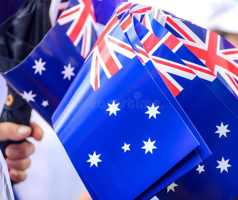 Flags in Australian Day Parade Editorial Stock Photo - Image of shirts ...